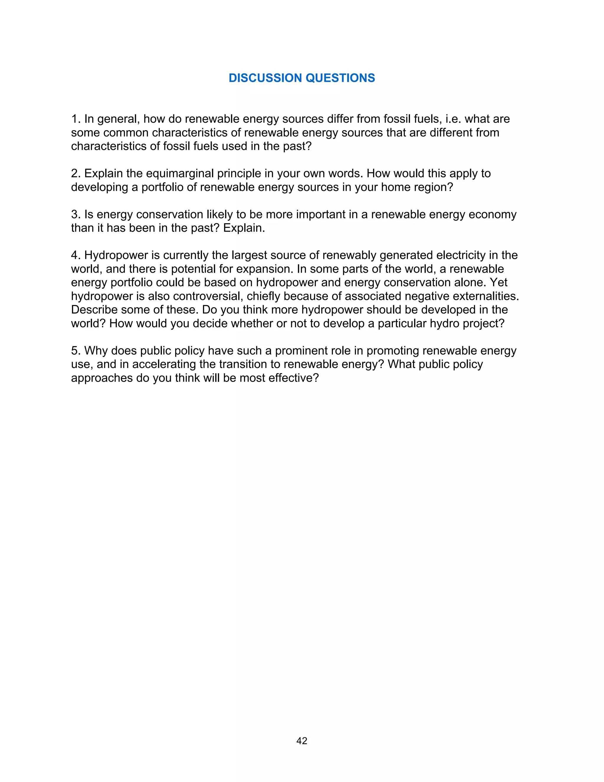 Renewable energy economics | PDF
