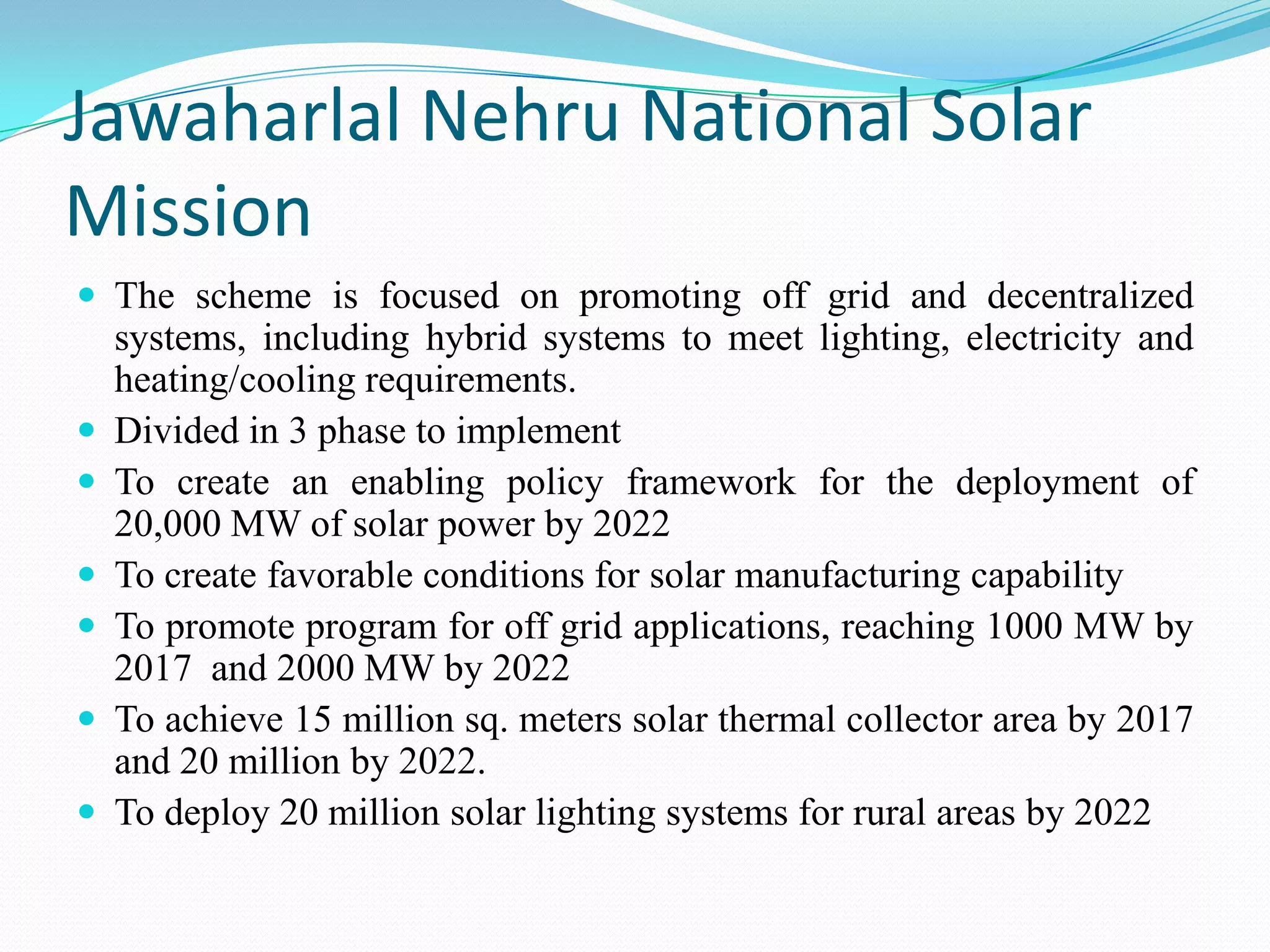 Renewable energy in India: Present Status and Policy | PPTX