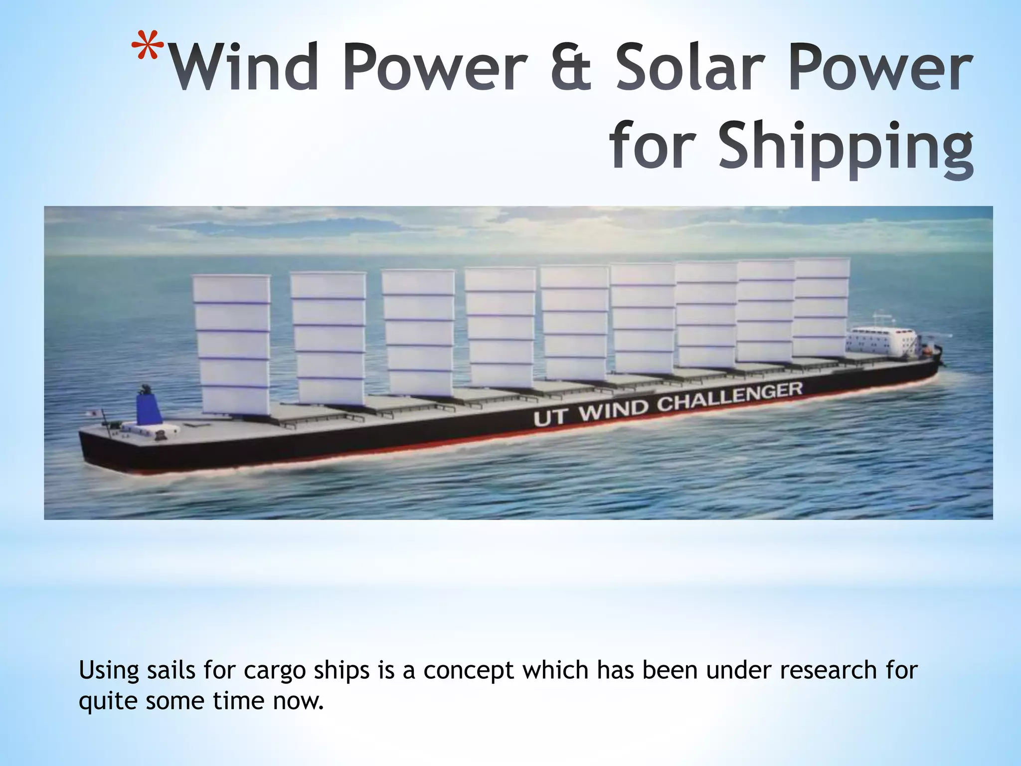 Renewable energy on modern ships | PPTX