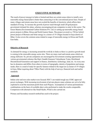 Renewable Energy Power Projects for Rural Electrification in India | PDF