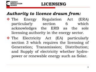 Renewable energy, regulatory framework and licensing presentation (1) | PDF