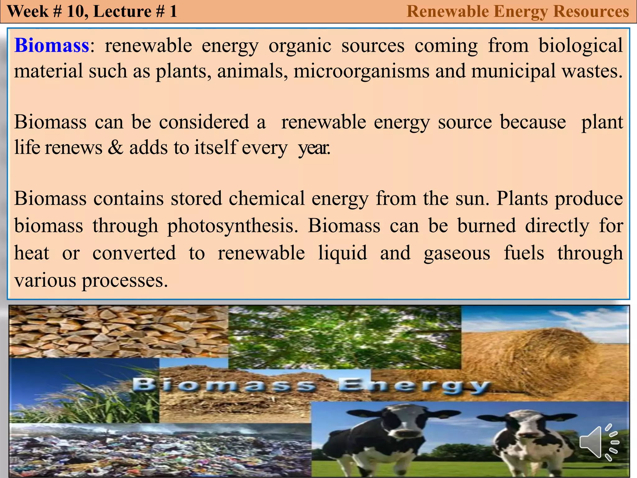 Renewable energy resources_ biomass energy introduction | PPT