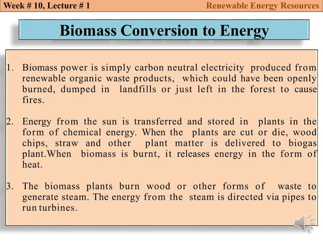 Renewable energy resources_ biomass energy introduction | PPT