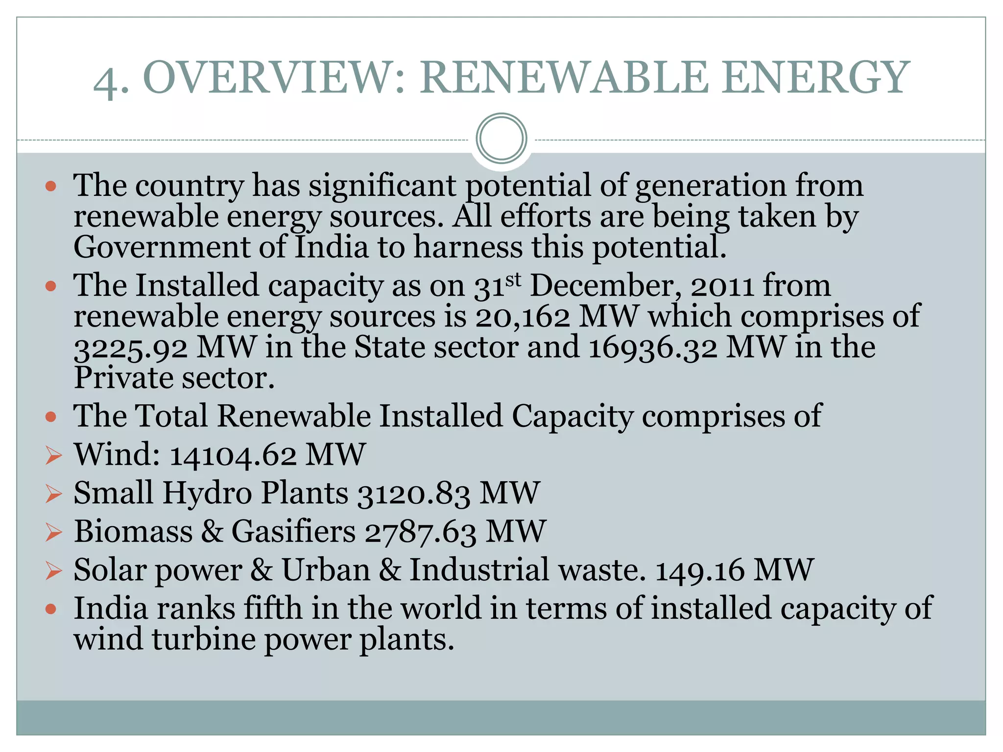 Renewable energy scenario in india opportunities and challenges | PPTX