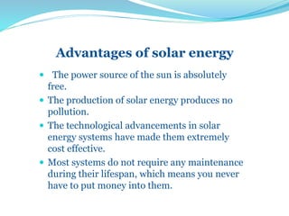ADVANTAGE & DISADVANTAGE OF SOLAR ENERGY | PPTX | Gas and Electric ...