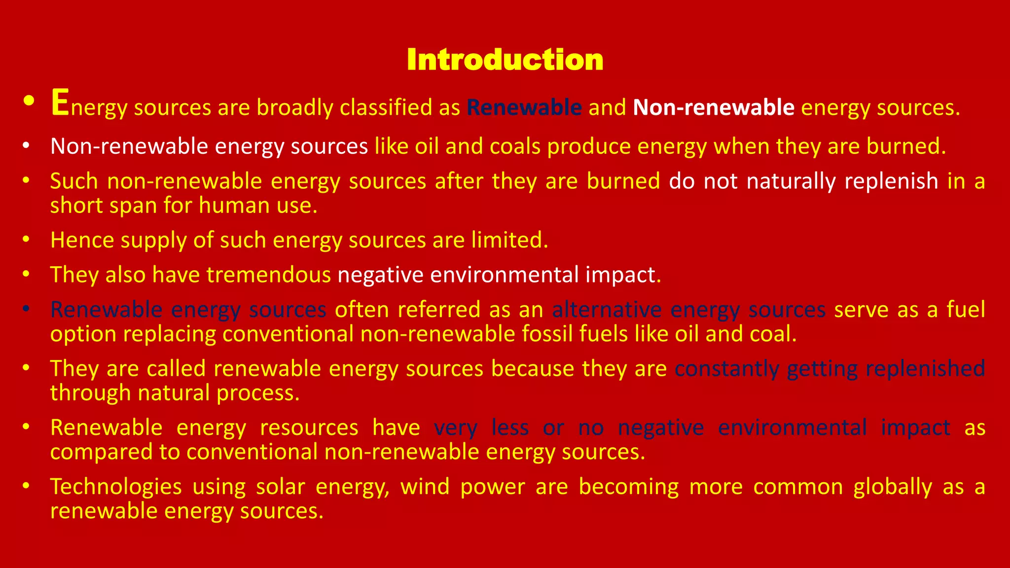 Renewable energy sources | PPTX