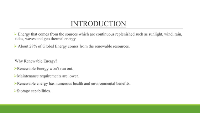 Renewable Energy & Prospects in India | PPTX | Gas and Electric | Home ...
