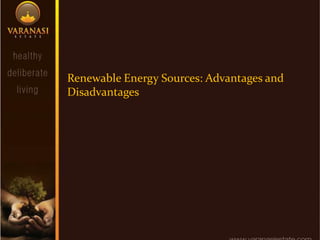 Renewable energy sources advantages and disadvantages | PPTX