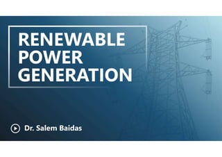 Renewable Power Generation | PPT
