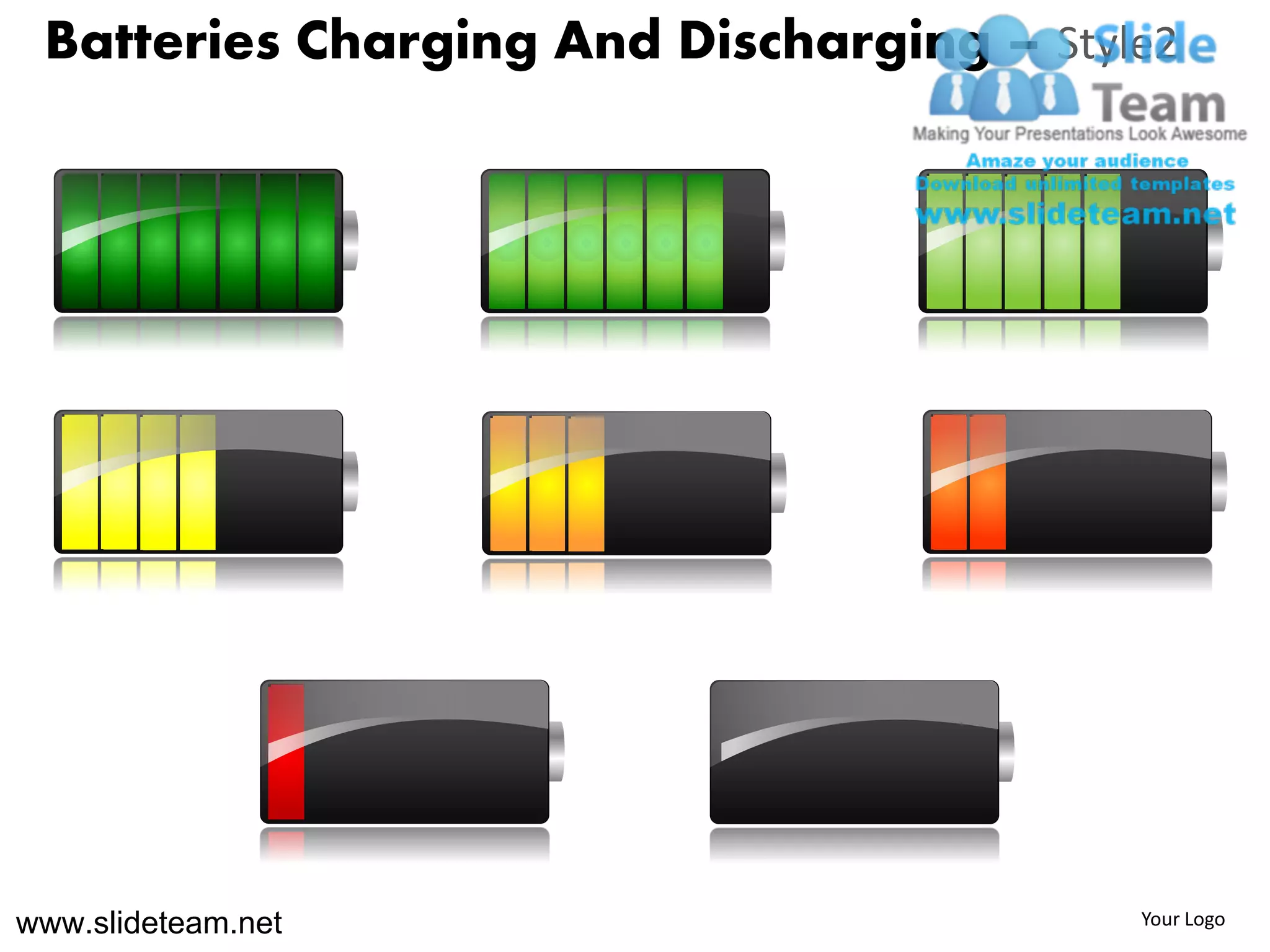 Renewable rechargeable batteries green charging design 2 powerpoint ppt ...