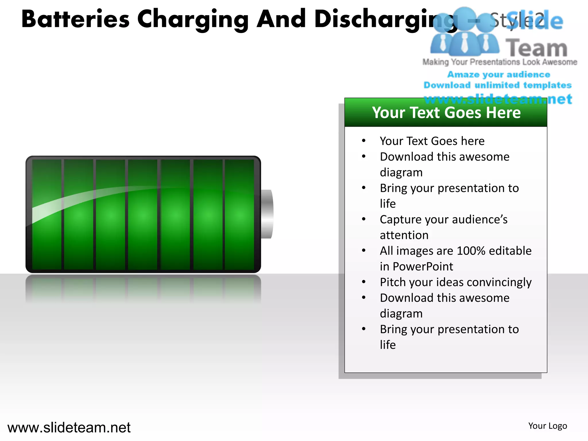 Renewable rechargeable batteries green charging design 2 powerpoint ppt ...