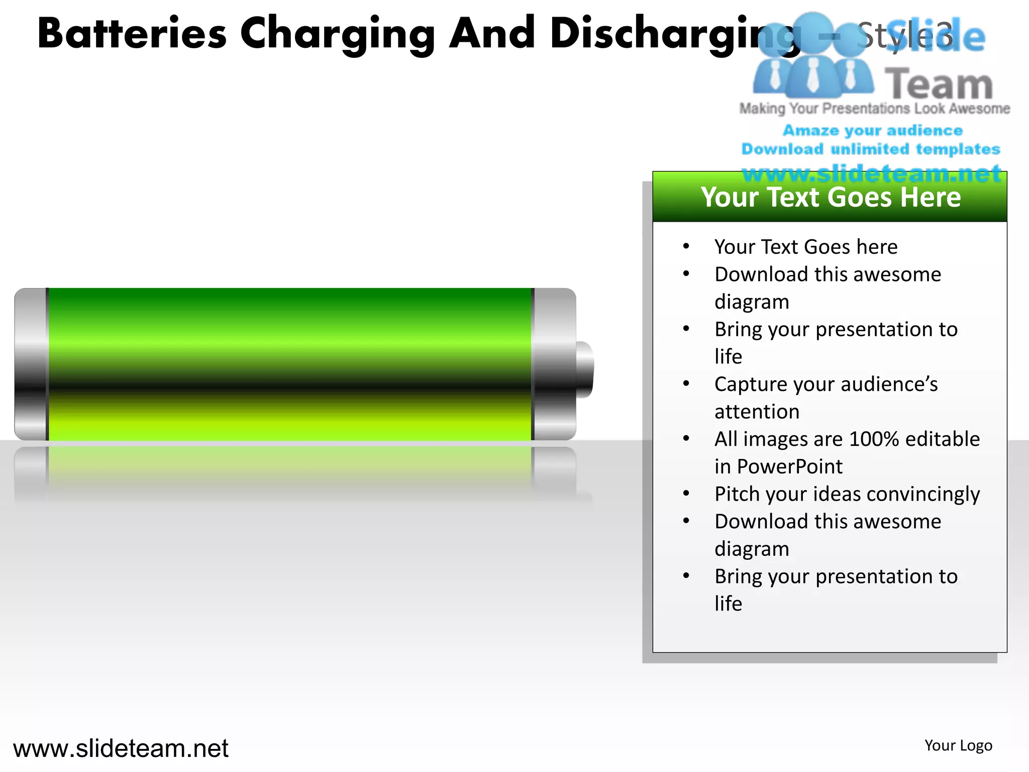 Renewable rechargeable batteries green charging design 3 powerpoint ppt ...