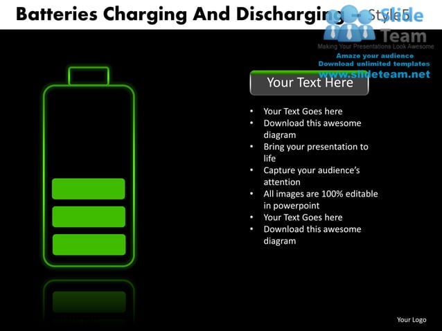 Renewable rechargeable batteries green charging design 5 powerpoint ppt ...