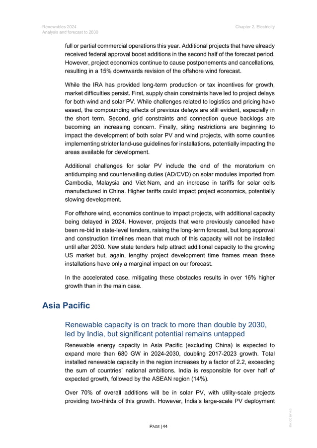 IEA Publication : Renewables Report 2024 | PDF | Power and Energy ...