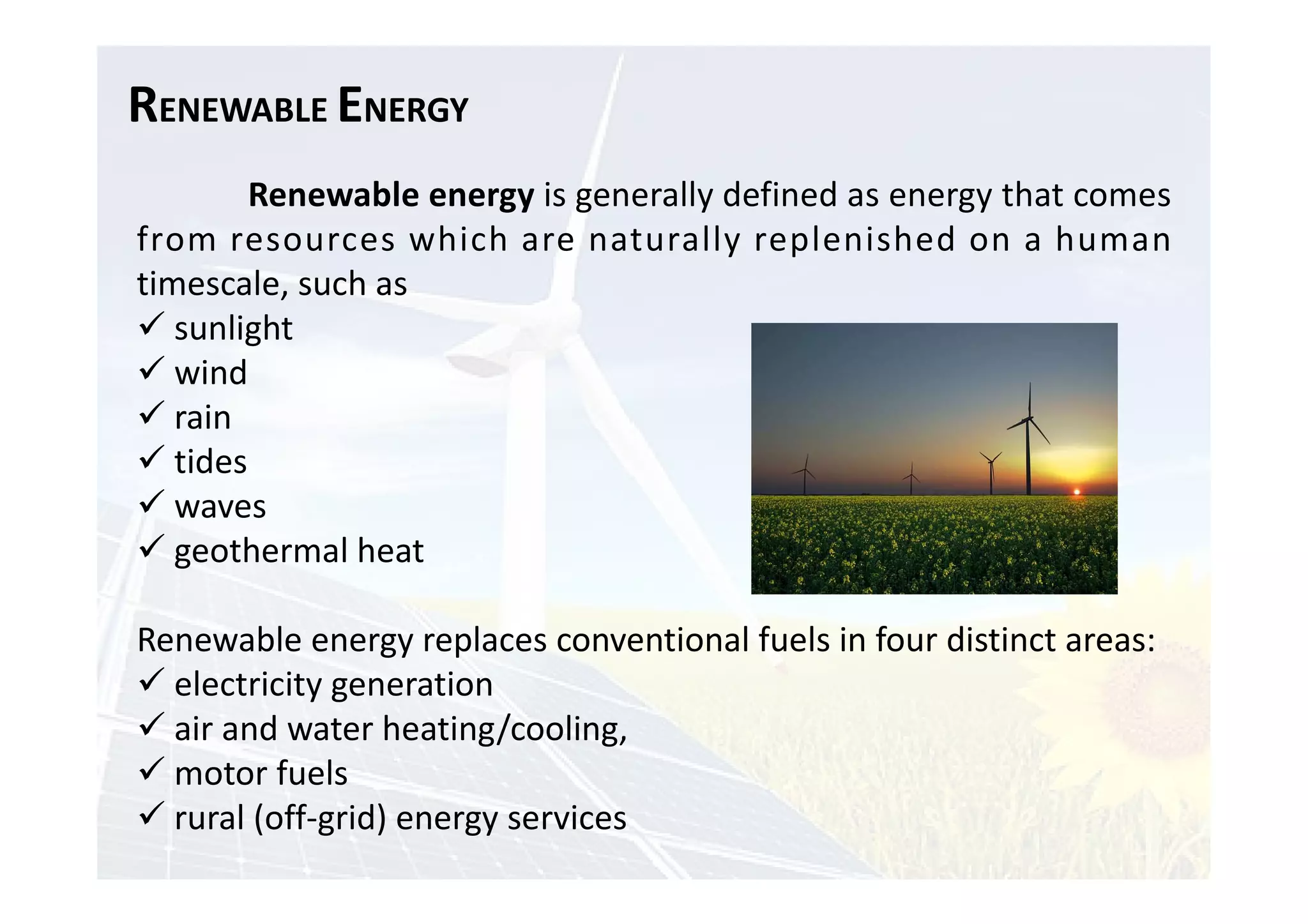 Renewable sources of energy | PDF