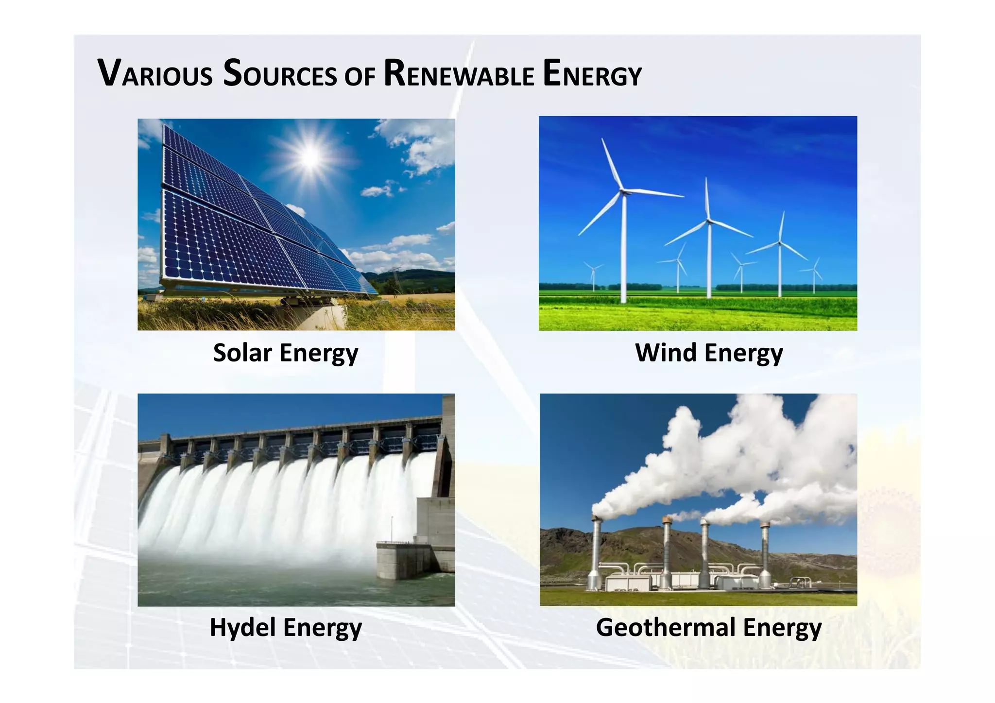 Renewable sources of energy | PDF