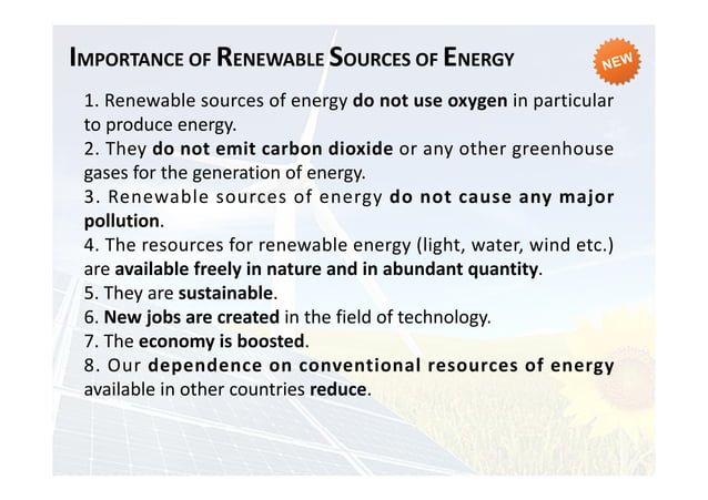 Renewable sources of energy | PDF