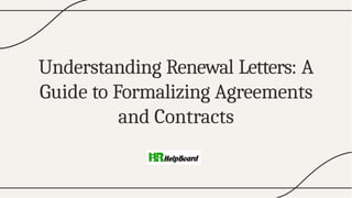 Renewal Letter, Renewal Notice Letter Sample | PPTX