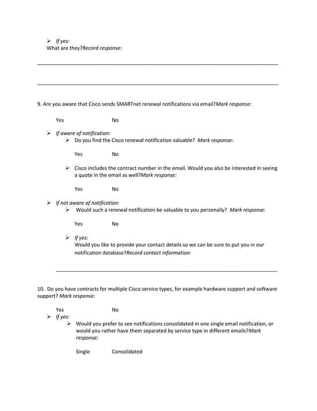 Renewals survey call center script 10.3 | PDF