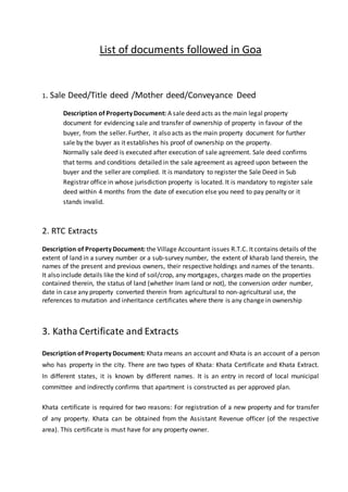 Title Verification under Transfer of Property Act | DOCX