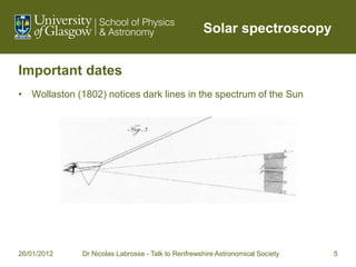 Solar spectroscopy | PDF | Chemistry | Science