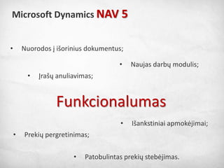 Microsoft Dynamics NAV 2009 R2 | PPT