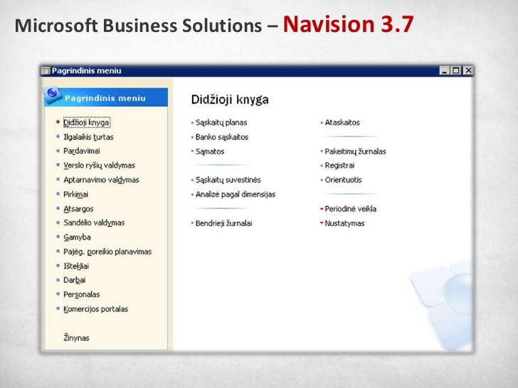 Microsoft Dynamics NAV 2009 R2 Microsoft Dynamics NAV 2009 R2