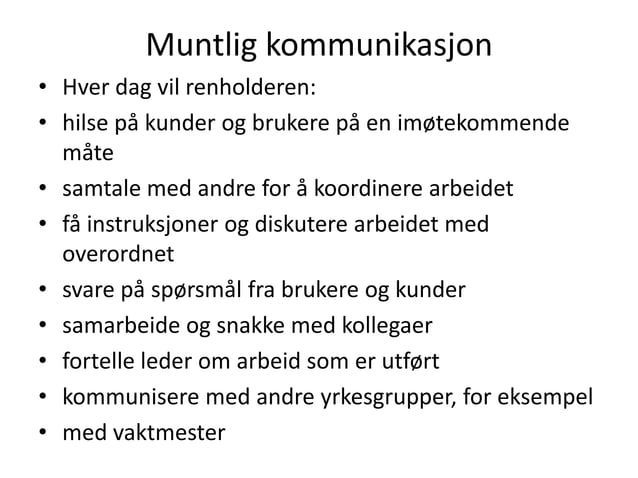 Renholder presentasjon | PPTX