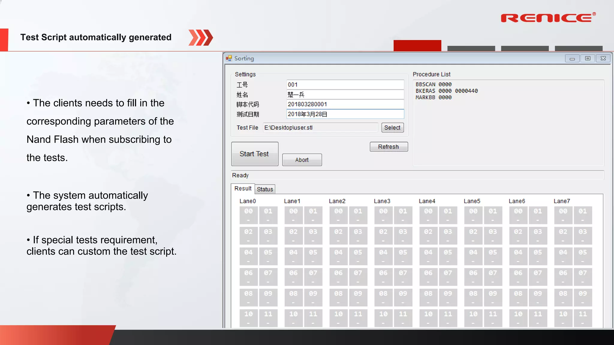 Renice Nand Flash Analyzer NFA100 introduction | PDF