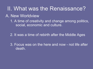 Rennaissance in italy notes | PPT