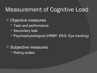 Renner Talk Cognitive Load Theory | PPT