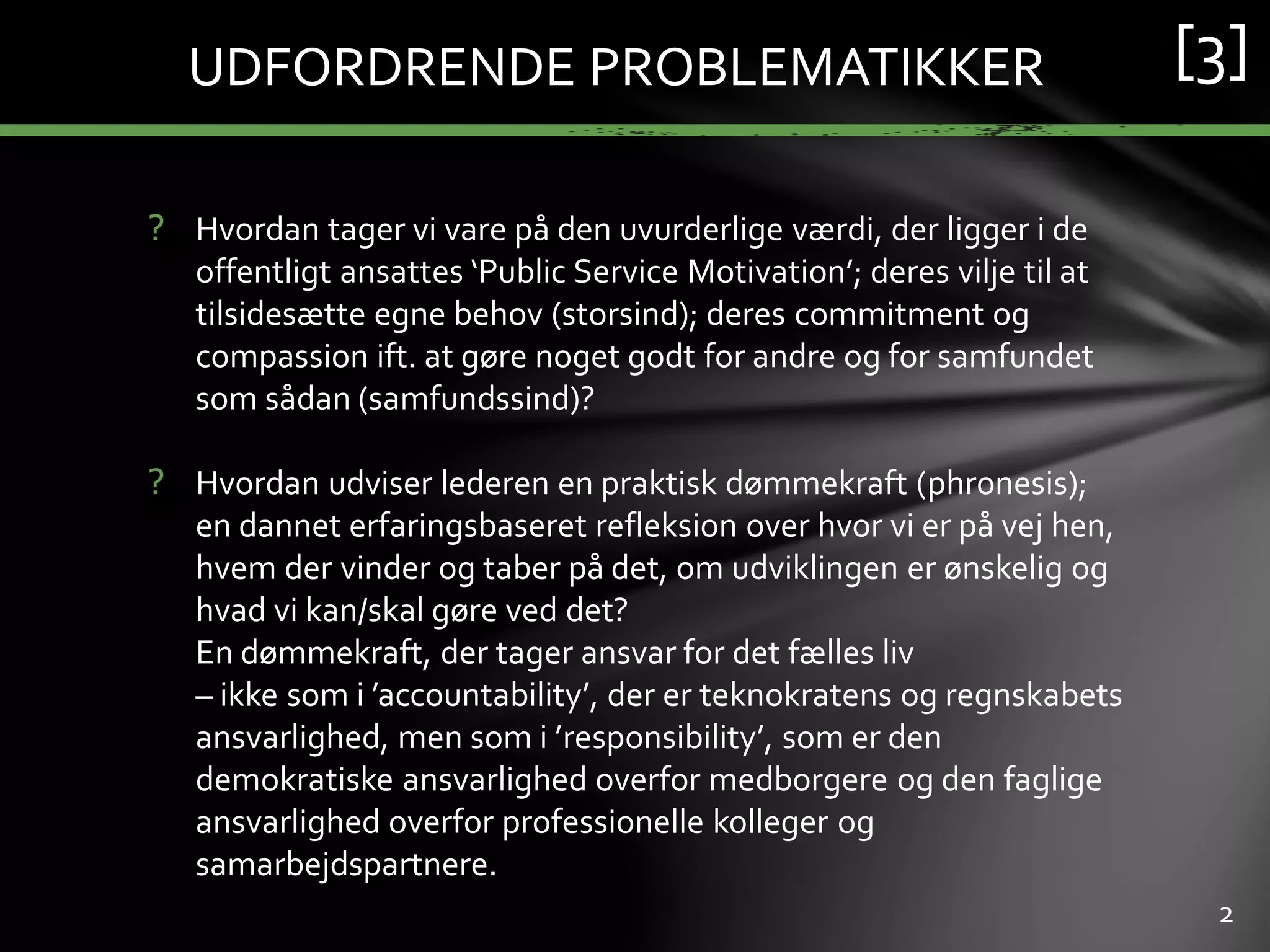 Problemkatalog for offentlig ledelse | PDF