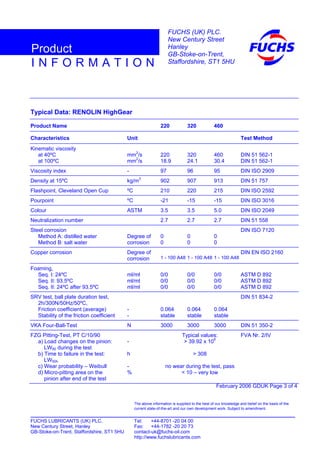 Renolin high gear | PDF
