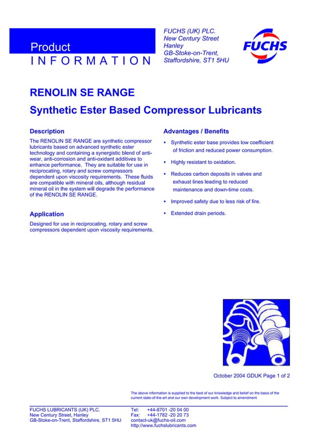 Renolin se range | PDF