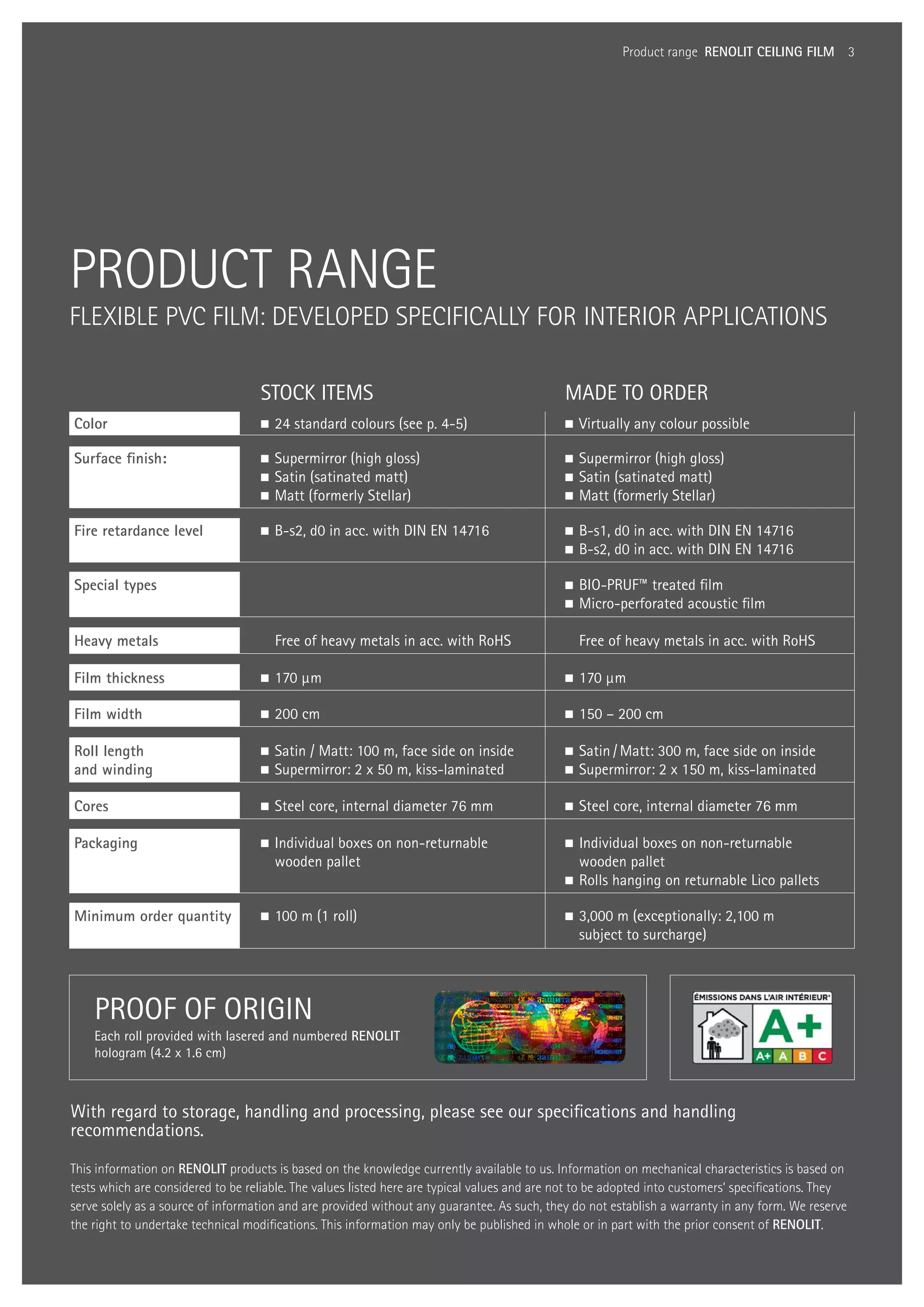 Renolit stretch ceiling films. | PDF