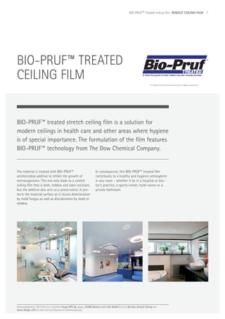 Renolit stretch ceiling films. | PDF | Interior Decorating | Home & Garden