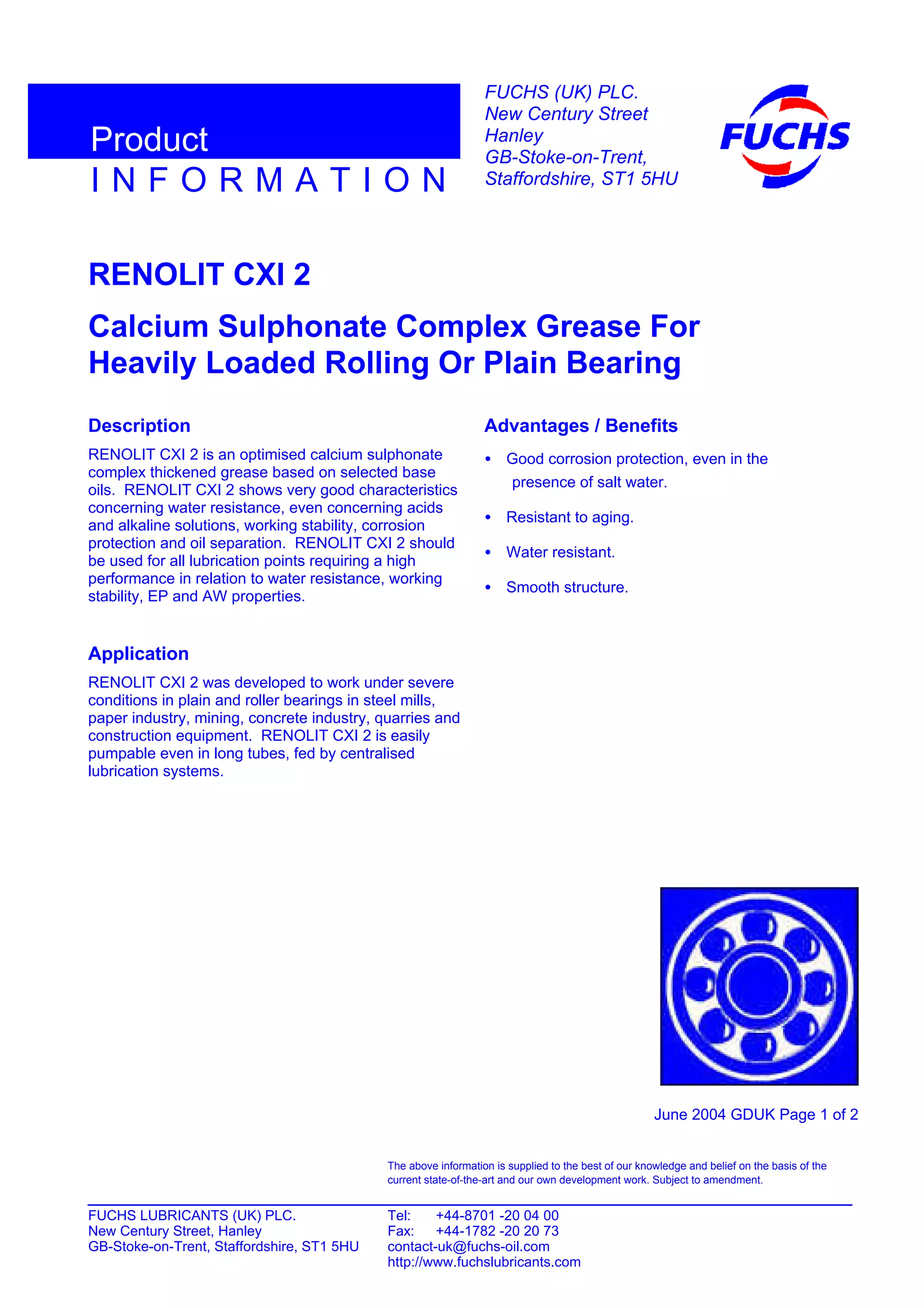Renolit cxi 2 | PDF