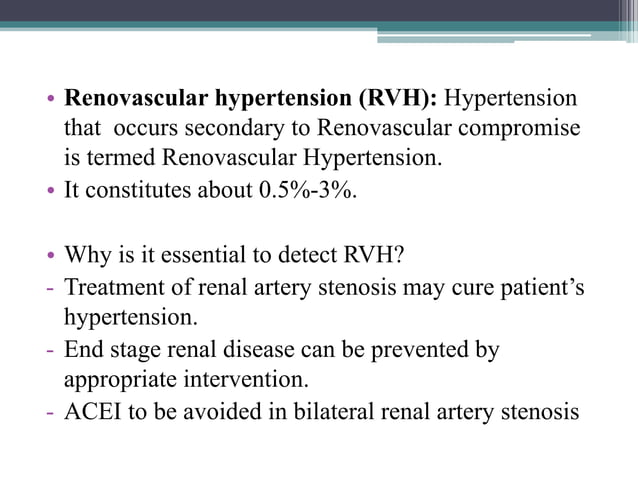 RenoVascular Hypertension in clinical.pptx | Heart and Cardiovascular ...