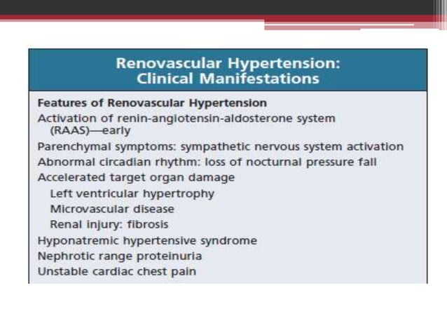 Renovascular hypertension(rvh) | PPTX