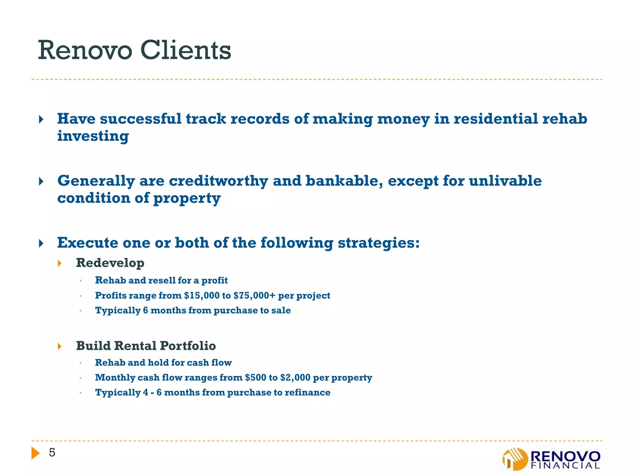 Renovo financial | PDF