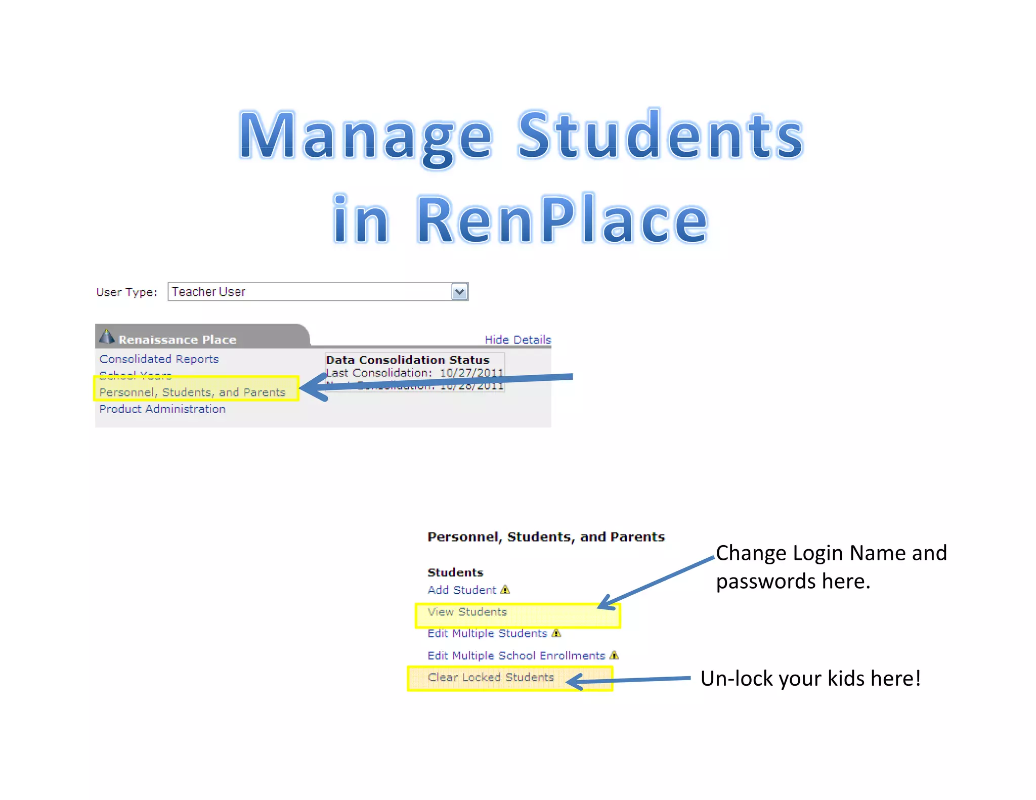 Ren place manage students | PDF