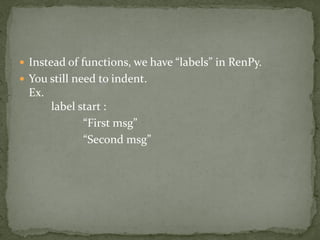 How to make renpy game maker for beginners .pdf | Free Download