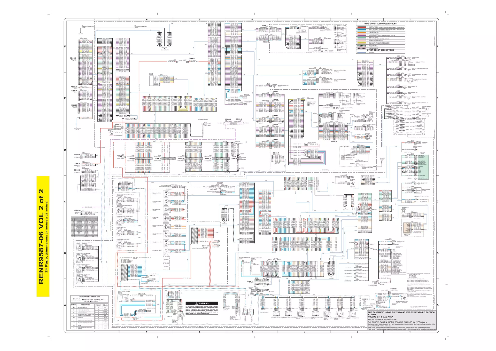 DIAGRAMA ELECTRICO 336DL CAT. Renr95870001 | PDF