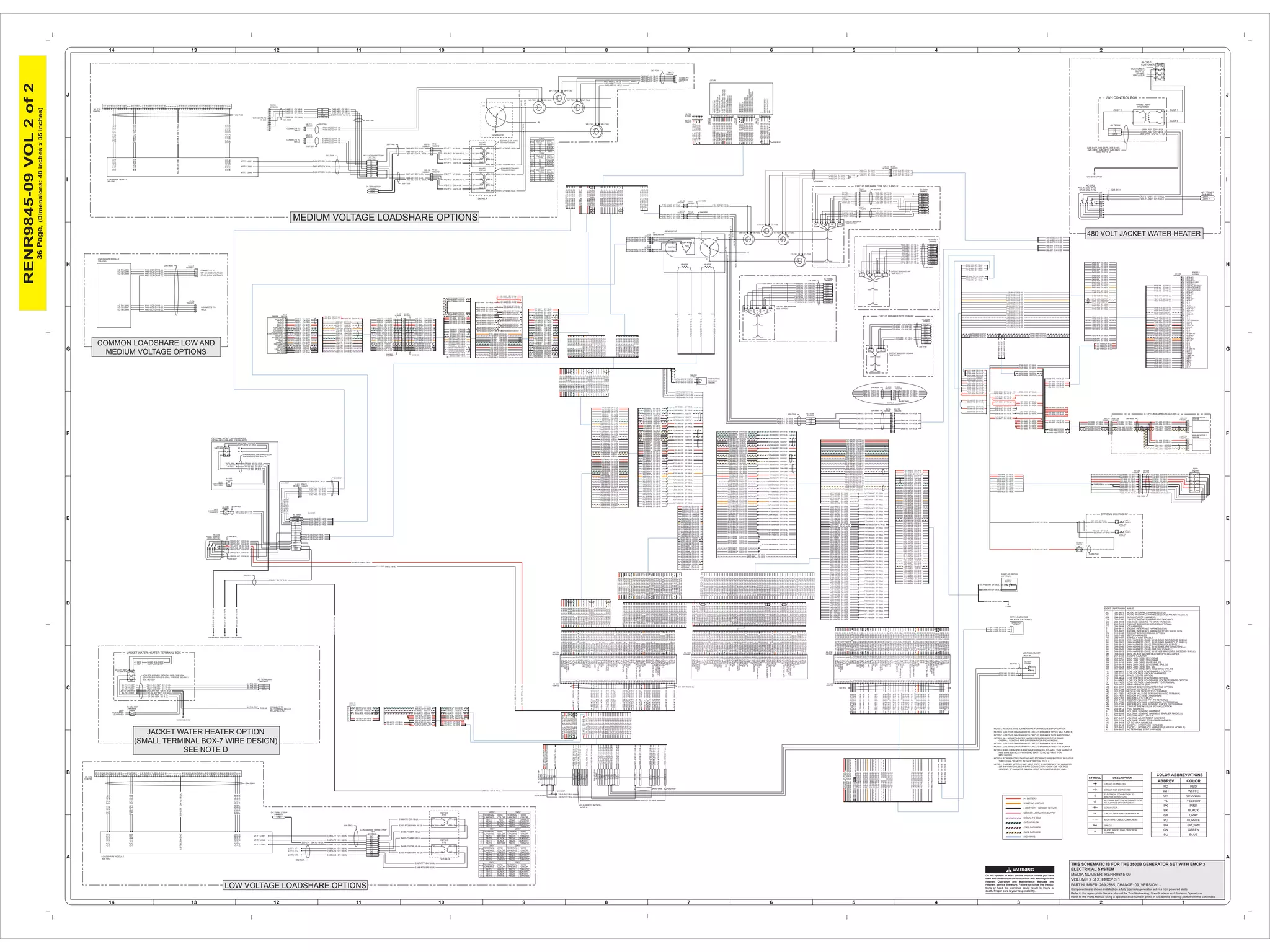 PLANO ELECTRICO CAT GENSET 3500B Renr98450001 | PDF | Automotive