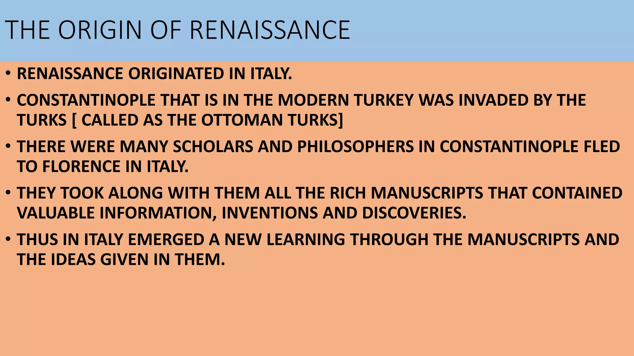 RENAISSANCE, REFORMATION & THE INDUSTRIAL REVOLUTION | PPTX