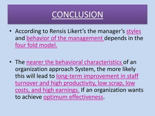 Rensis Likert Leadership Styles
