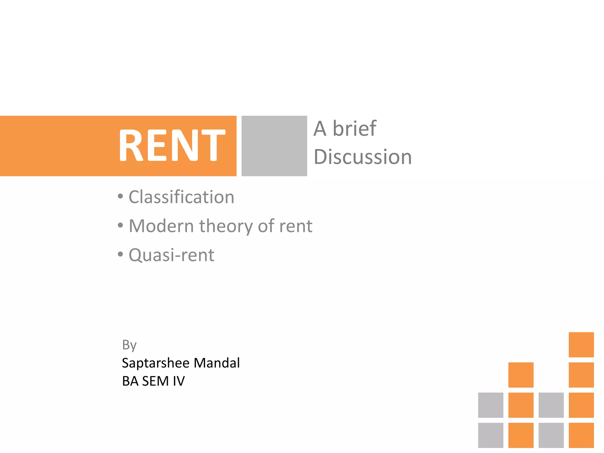Modern theory of Rent and Quasi-rent | PDF
