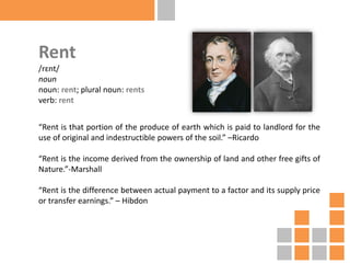 Modern theory of Rent and Quasi-rent | PDF