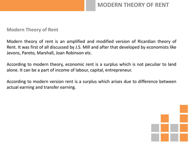 Modern theory of Rent and Quasi-rent | PDF