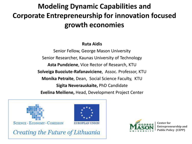 Modeling Dynamic Capabilities and Corporate Entrepreneurship for ...